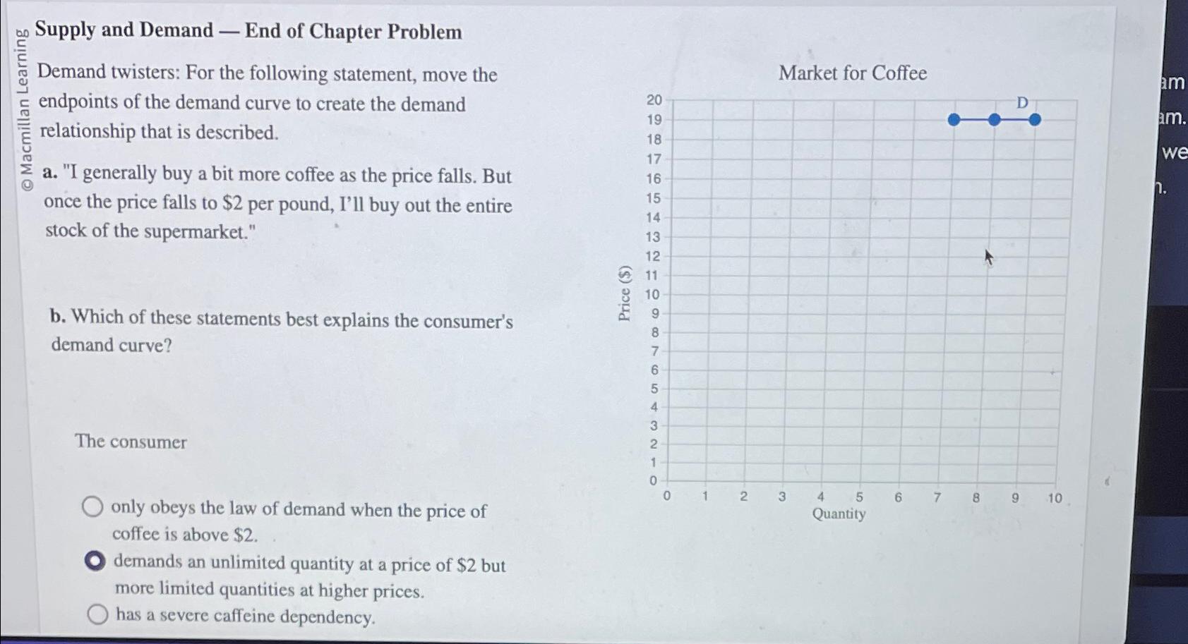 Solved ?∞ ﻿Supply and Demand — ﻿End of Chapter ProblemDemand | Chegg.com