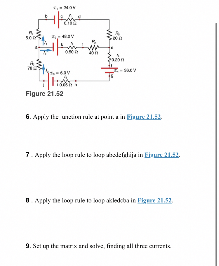 Solved Apply the junction rule at point a in Figure | Chegg.com