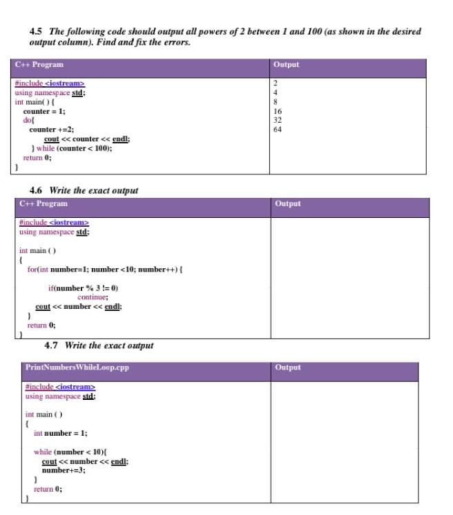 Solved LAB \#4 REPETITION STATEMENTS 4.1 Which of the | Chegg.com