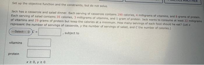 Solved Set up the objective function and the constraints, | Chegg.com