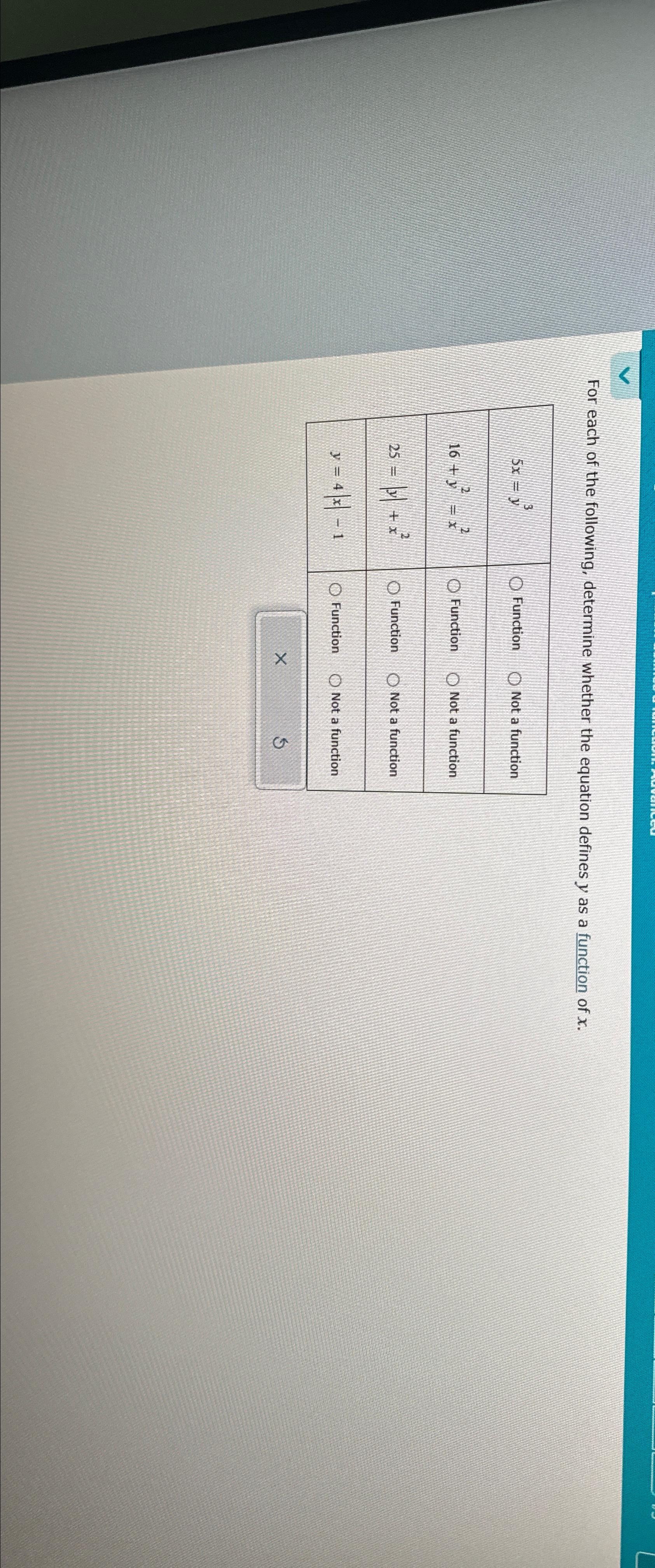 Solved For each of the following, determine whether the | Chegg.com