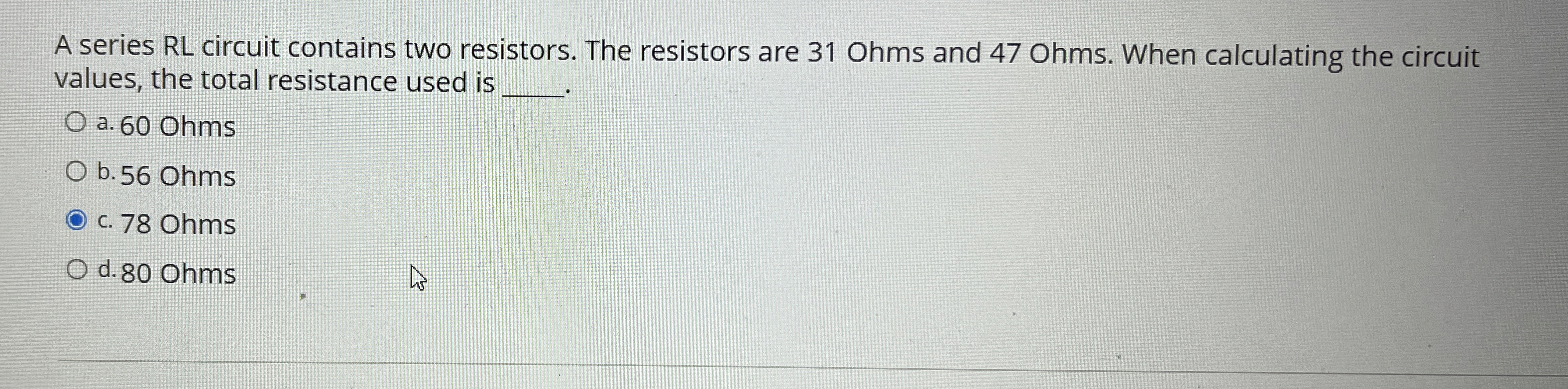 Solved A series RL circuit contains two resistors. The | Chegg.com