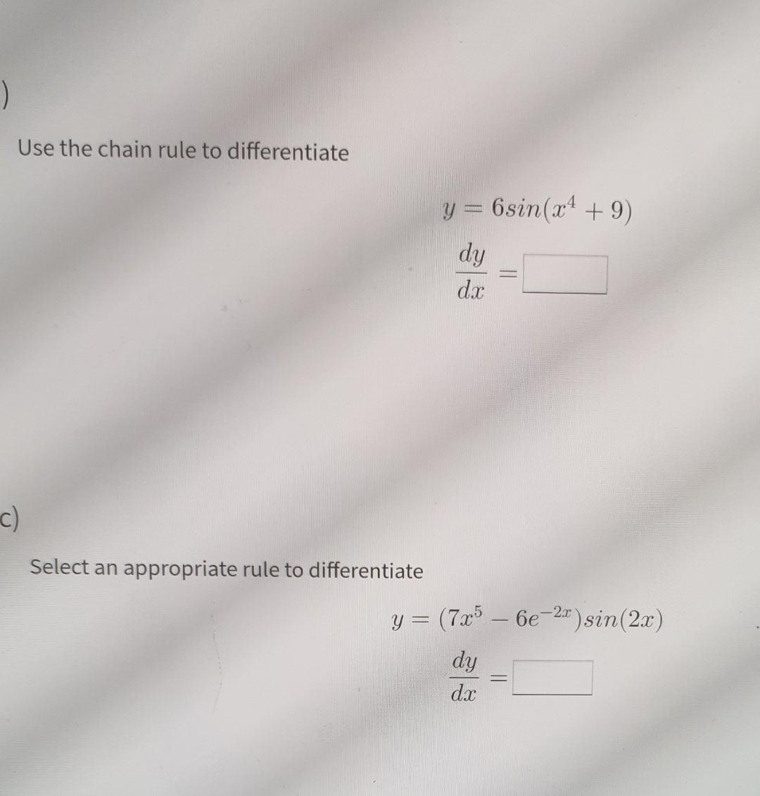 Solved Differentiate the following functions with respect to | Chegg.com