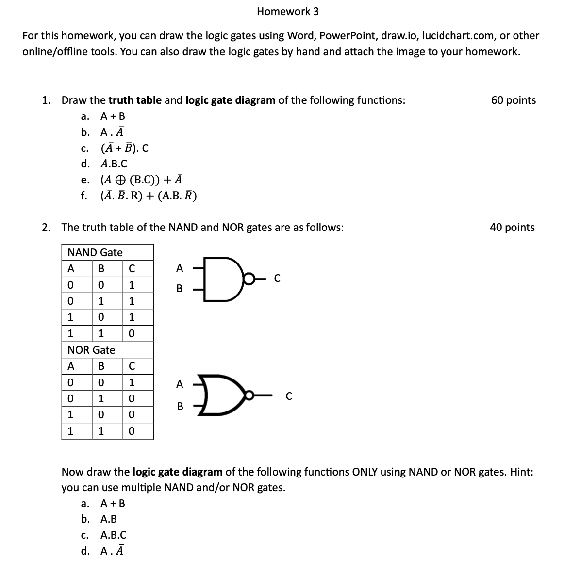 Solved Homework 3For this homework, you can draw the logic | Chegg.com