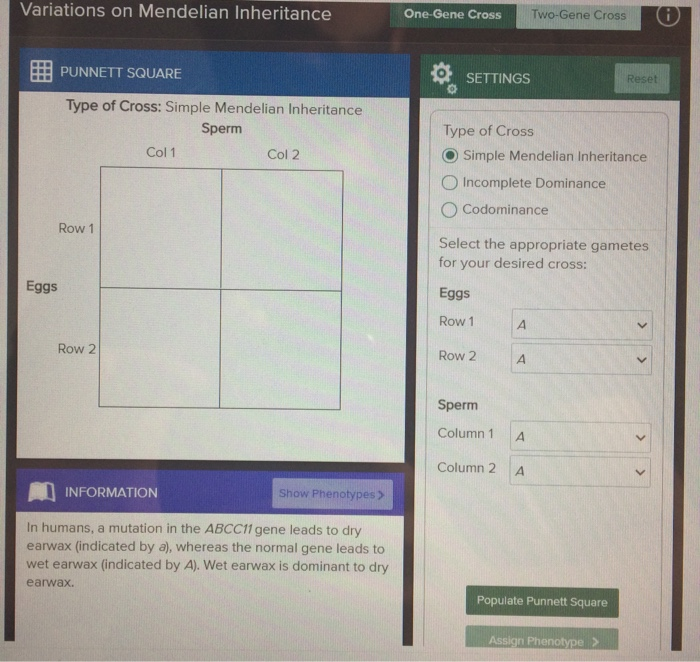 Solved Required information Variation on Mendelian | Chegg.com
