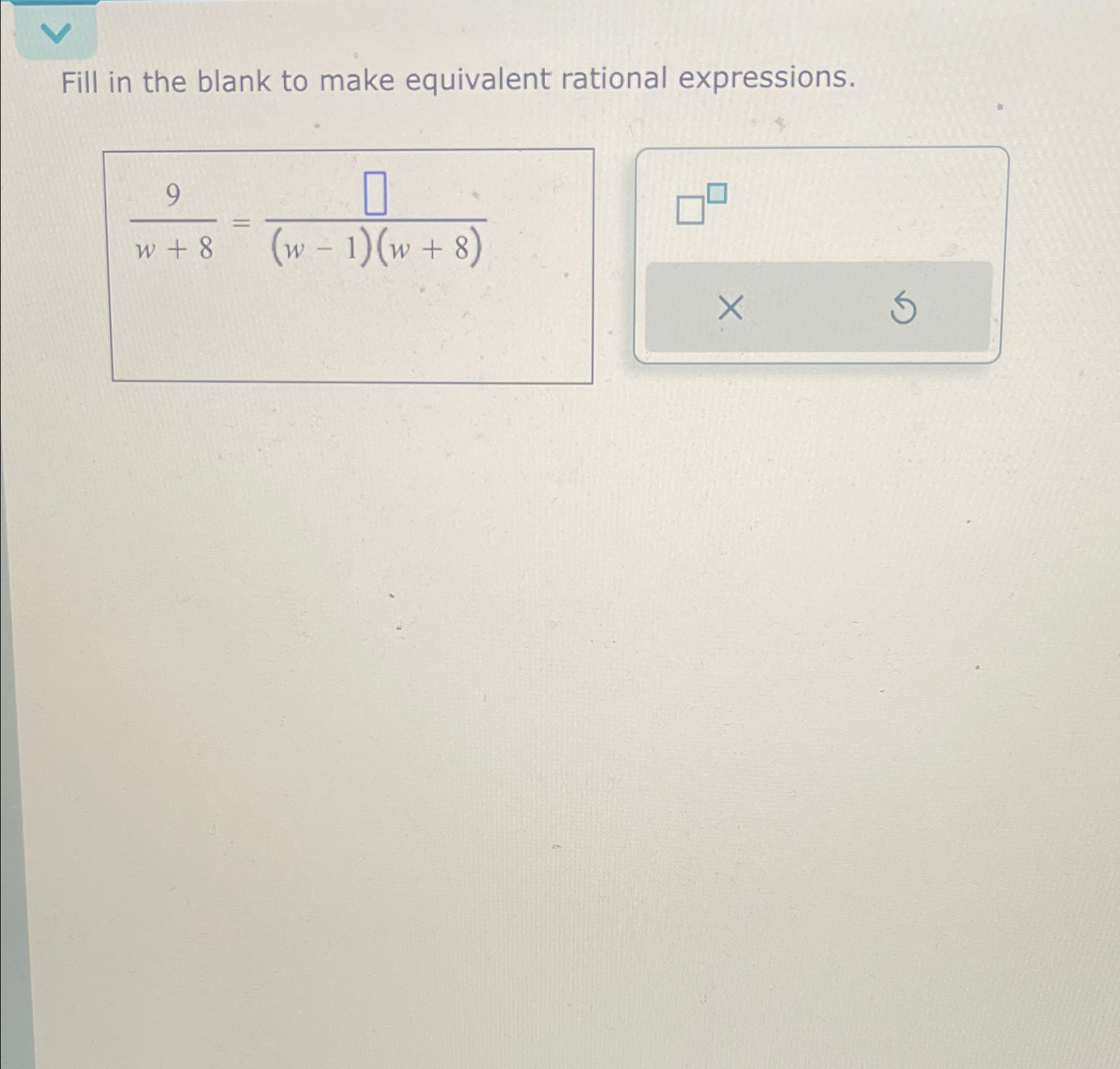 Fill in the blank to make equivalent rational | Chegg.com