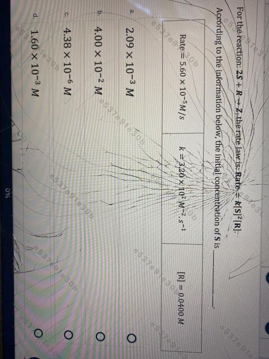 Solved es For reaction: 2S + R2, the rate law is: Rate | Chegg.com