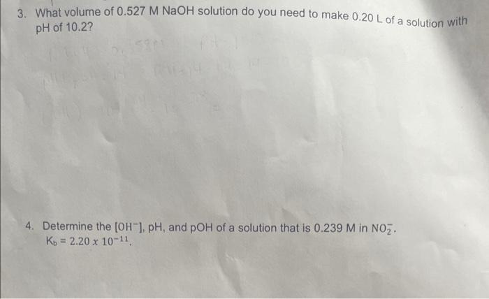 Solved 3. What volume of 0.527MNaOH solution do you need to | Chegg.com