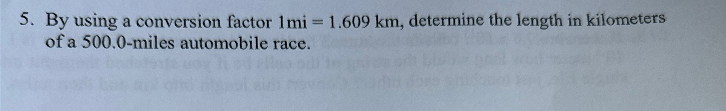 By using a conversion factor 1mi=1.609km, ﻿determine | Chegg.com