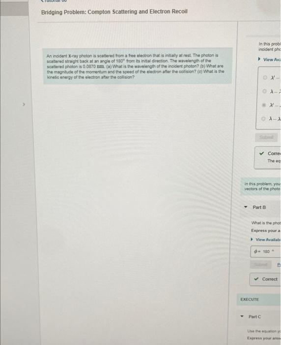 Solved Bridging Problem: Compton Scattering and Electron | Chegg.com