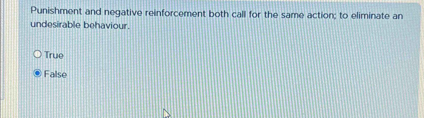 Solved Punishment and negative reinforcement both call for | Chegg.com
