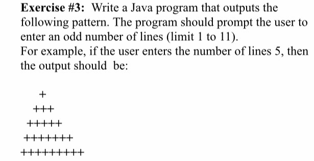 Solved Exercise #3: Write a Java program that outputs the | Chegg.com