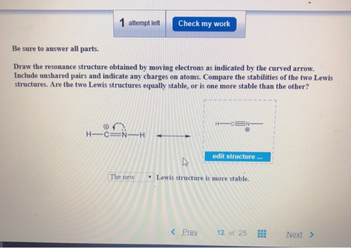 Solved 1 attempt left Check my work Be sure to answer all | Chegg.com