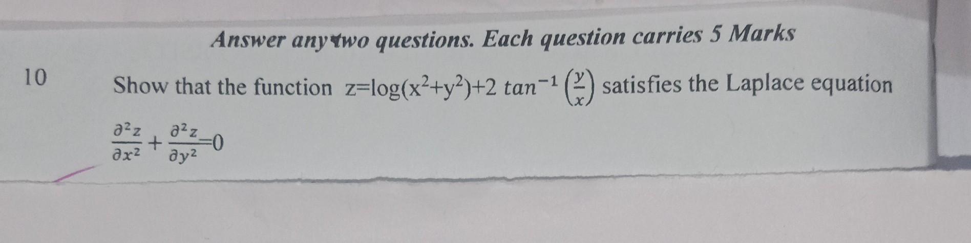 Solved Answer any wo questions. Each question carries 5 | Chegg.com