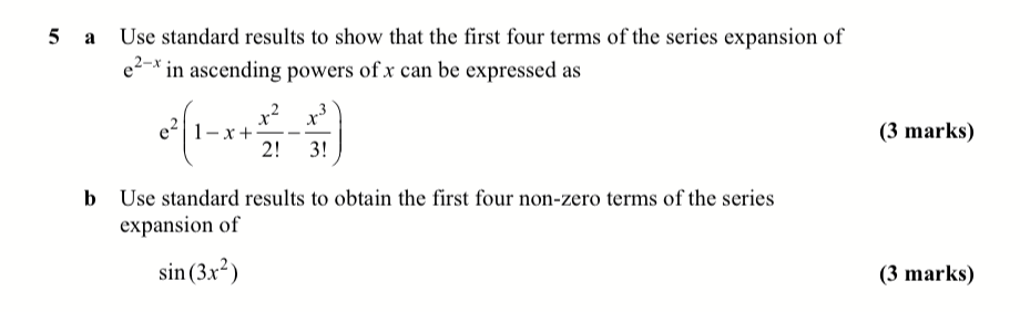 Solved 5 a Use standard results to show that the first four | Chegg.com