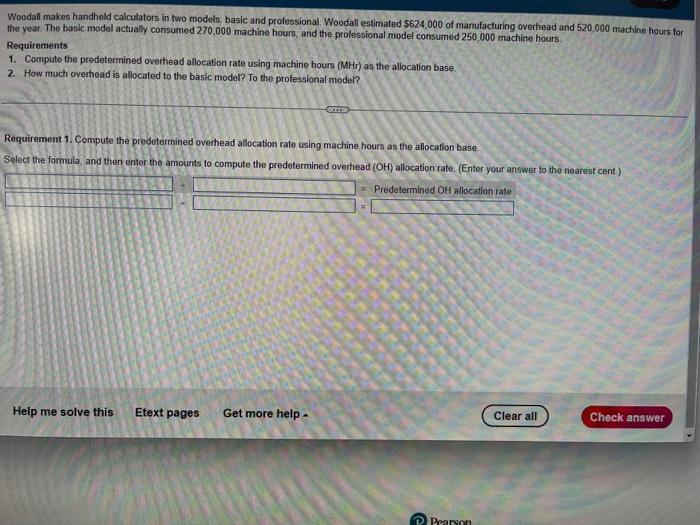 Solved Woodall makes handheld calculators in two models: | Chegg.com