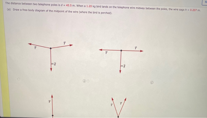 Solved M The distance between two telephone poles is d = | Chegg.com
