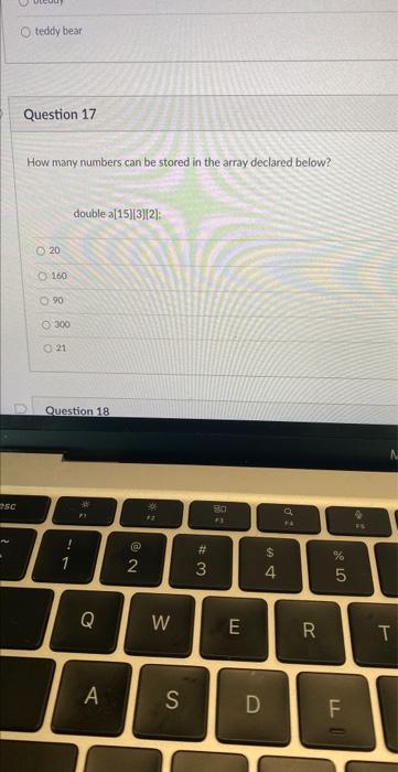 Solved tedidy bear Question 17 How many numbers can be | Chegg.com
