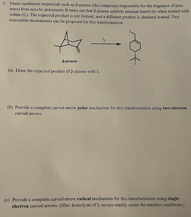 Solved Plants synthesize terpenoids such as \( \beta | Chegg.com
