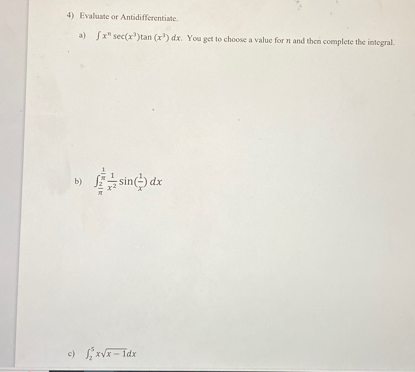 Solved Evaluate or | Chegg.com