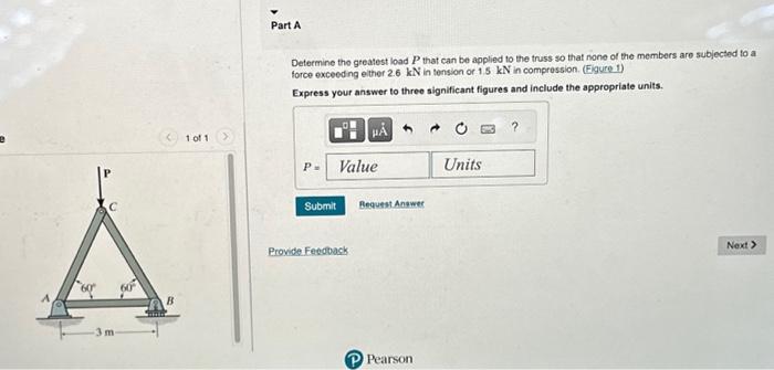 Solved Determine The Greatest Load P That Can Be Applied To