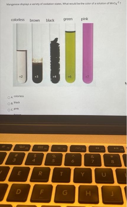 Solved Manganese displays a variety of oxidation states. | Chegg.com