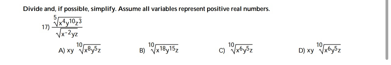 Solved Divide and, if possible, simplify. Assume all | Chegg.com