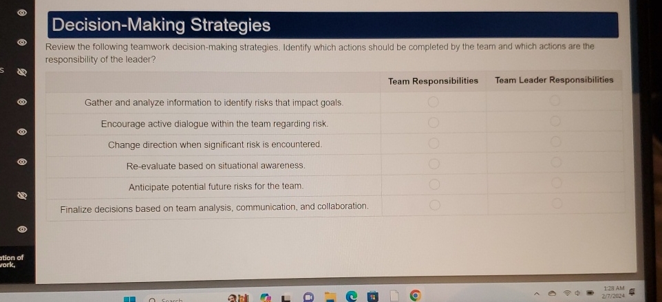 Solved Decision-Making StrategiesReview the following | Chegg.com