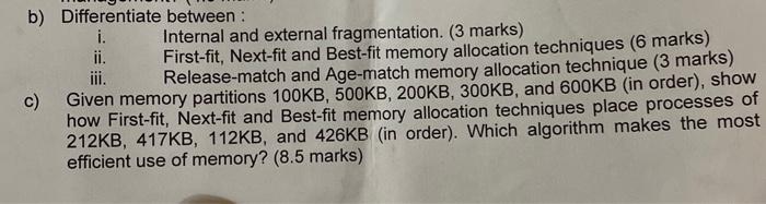 Solved b) Differentiate between : i. Internal and external | Chegg.com
