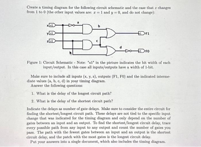 Solved Create a timing diagram for the following circuit | Chegg.com