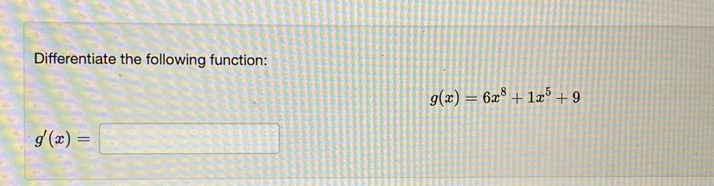 Solved Differentiate the following | Chegg.com