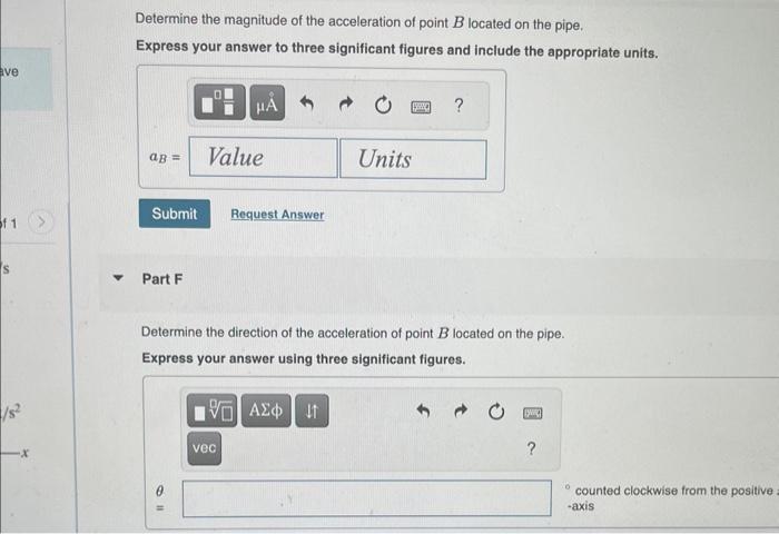 Solved At a given instant, the cables supporting the pipe | Chegg.com