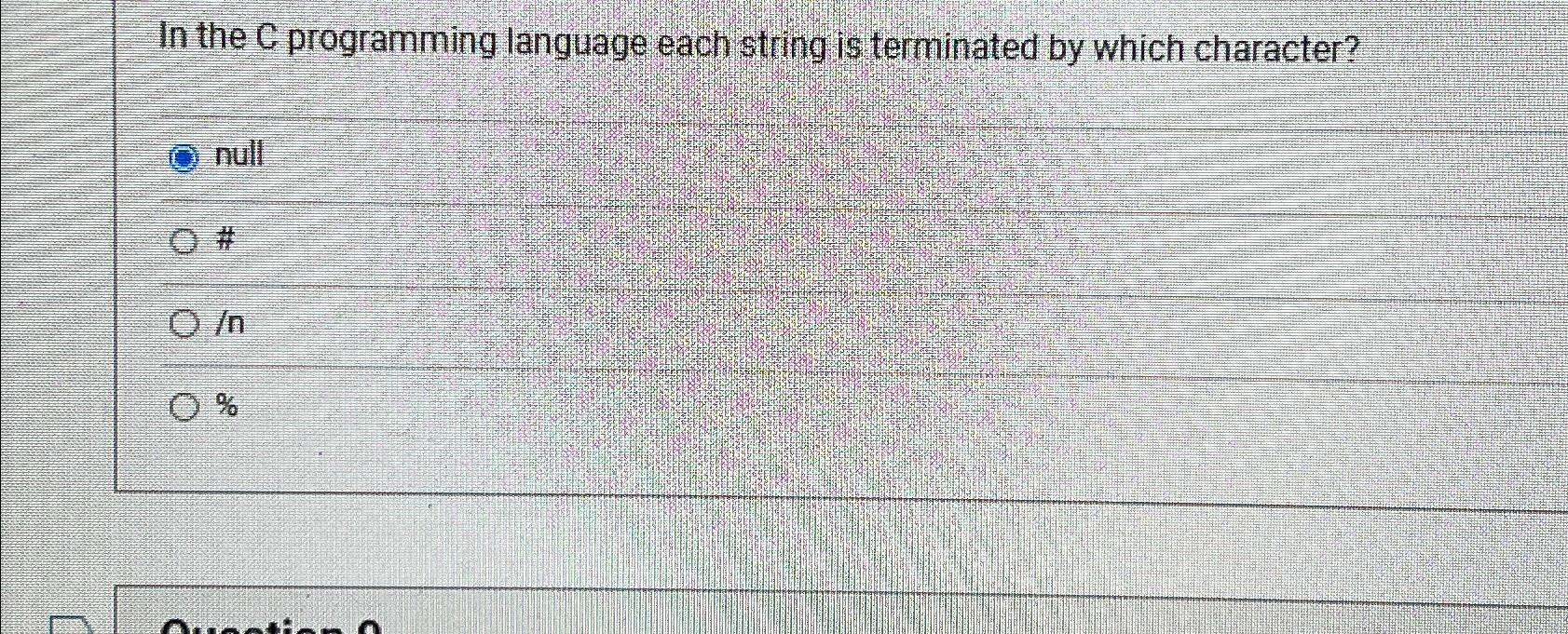 Solved In The C Programming Language Each String Is 