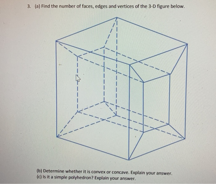 Solved 3. (a) Find the number of faces, edges and vertices | Chegg.com