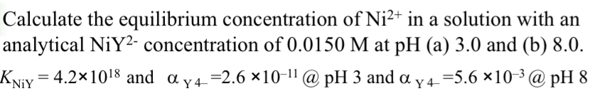 Solved Calculate the equilibrium concentration of Ni2+ ﻿in a | Chegg.com