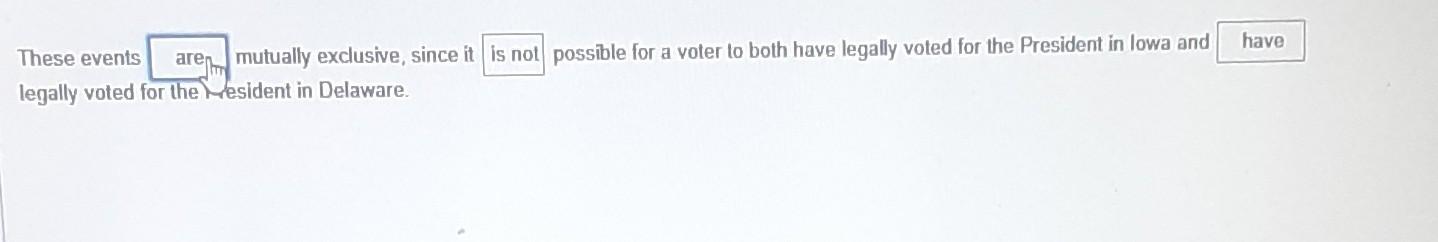 Solved determine whether the following events are mutumy | Chegg.com