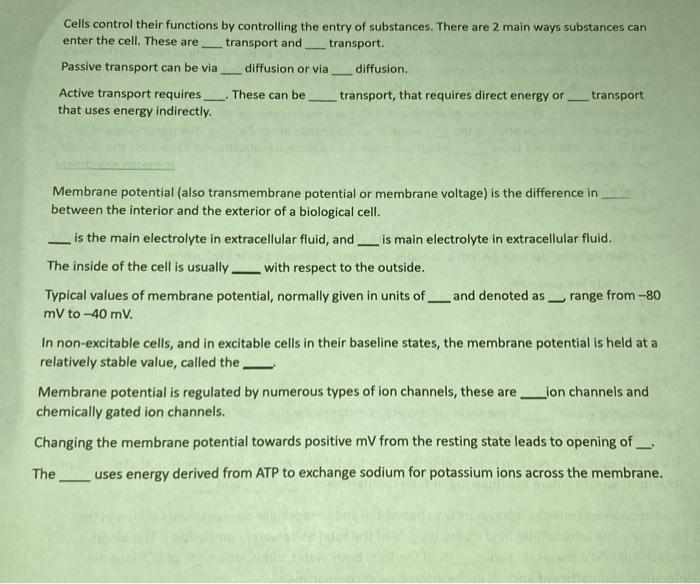 Solved Cells control their functions by controlling the | Chegg.com