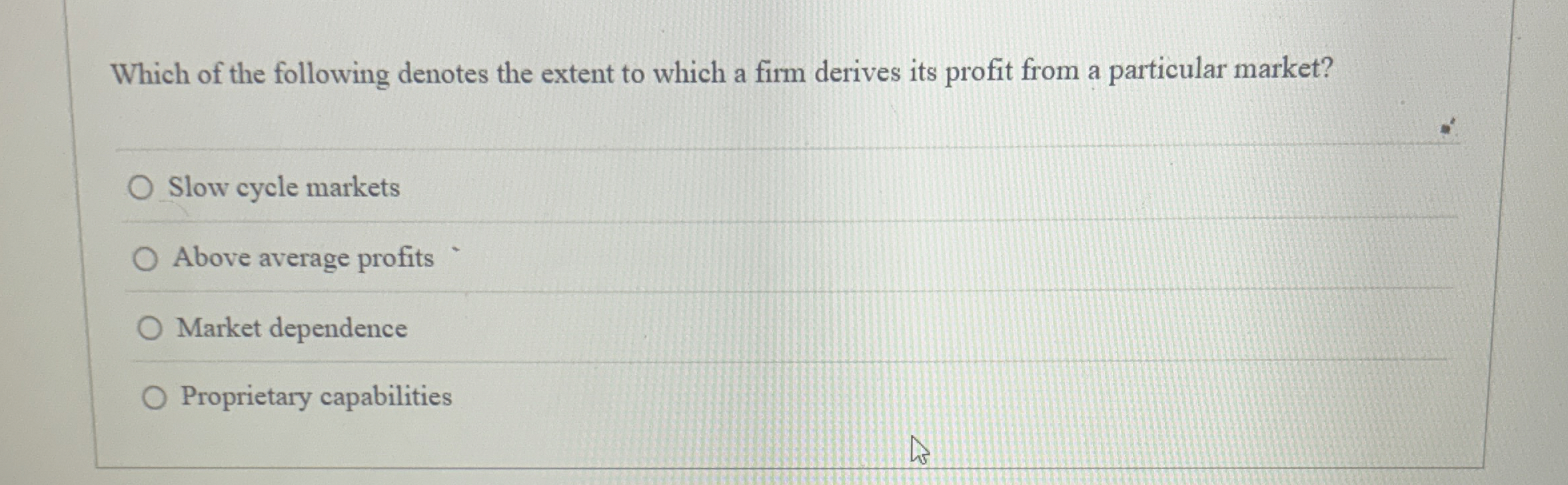 Solved Which of the following denotes the extent to which a | Chegg.com