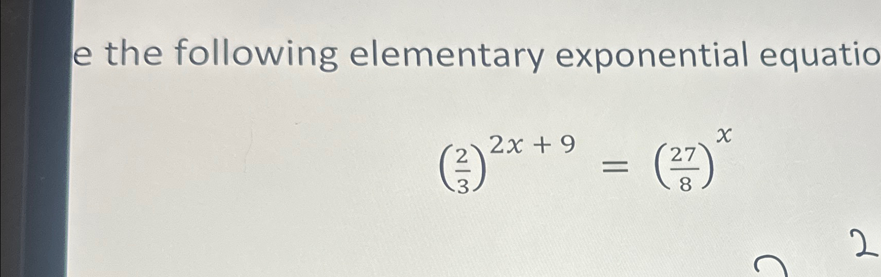 Solved e the following elementary exponential | Chegg.com