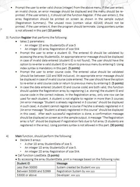 Solved Problem Write a C program that simulates a student | Chegg.com