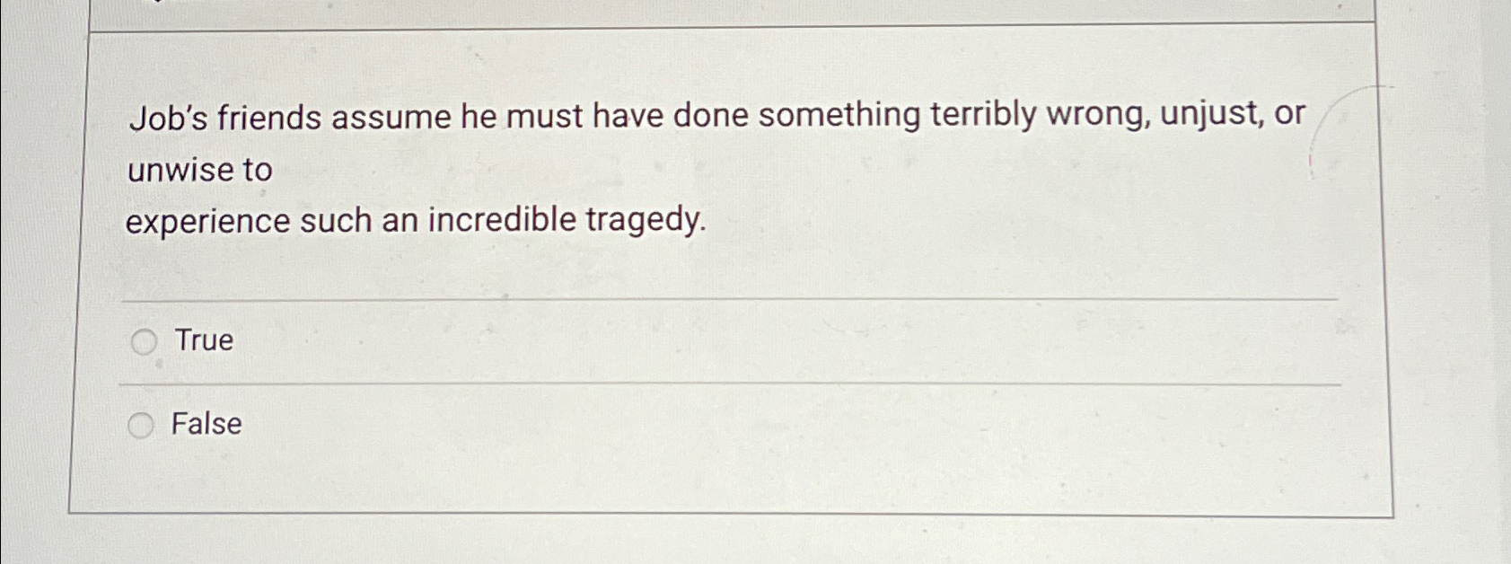 Solved Job's friends assume he must have done something | Chegg.com