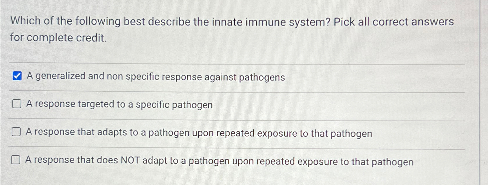 Solved Which of the following best describe the innate | Chegg.com