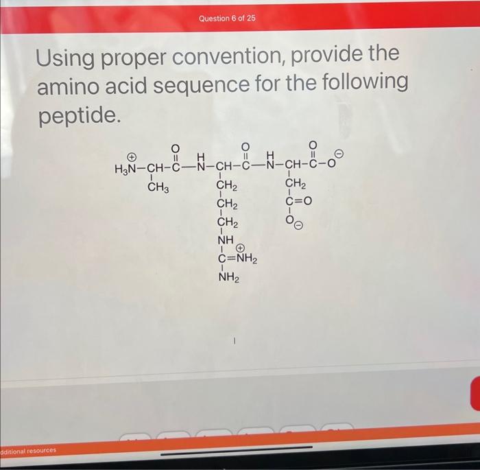 Solved Using proper convention, provide the amino acid | Chegg.com