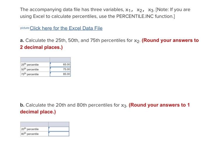 The accompanying data file has three variables, X1, | Chegg.com
