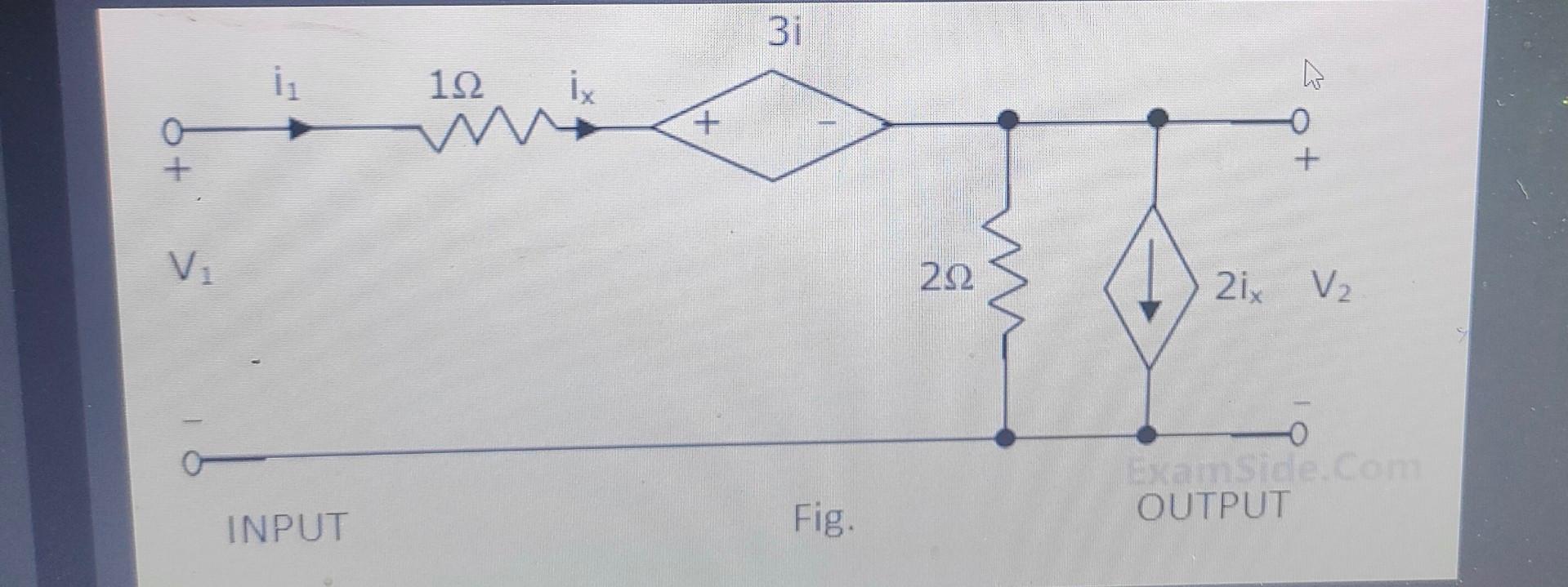 For the 2-port network shown in Fig. determine the | Chegg.com