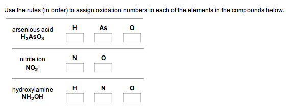 Solved Use the rules (in order) to assign oxidation numbers | Chegg.com