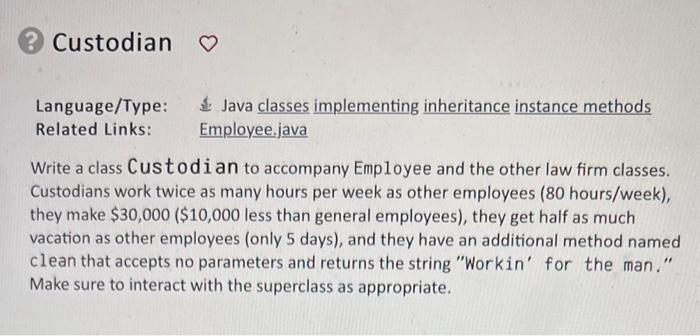 Language/Type: ₫ Java classes implementing | Chegg.com