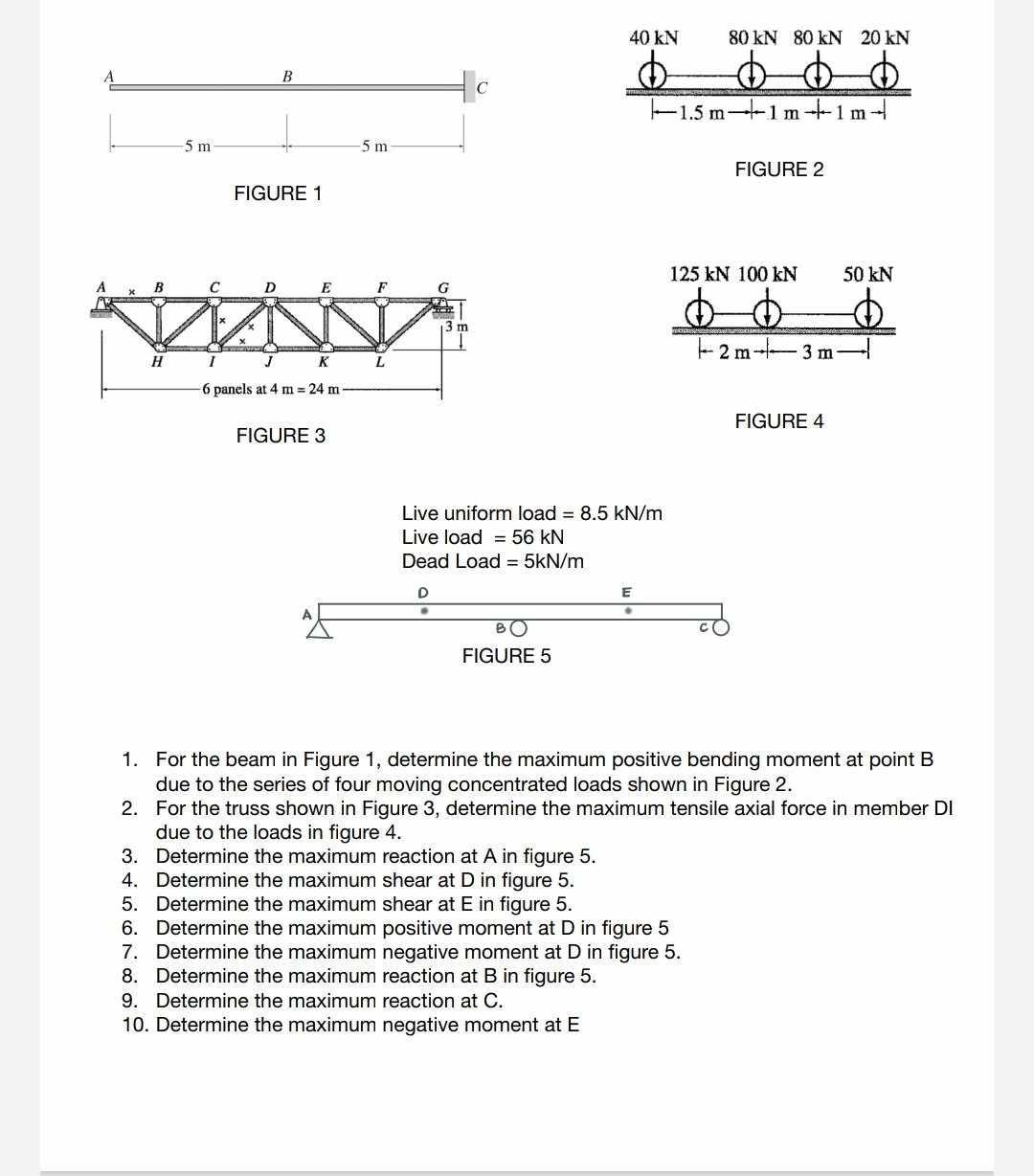 Solved For figure 5. The span of Between support B and E is | Chegg.com