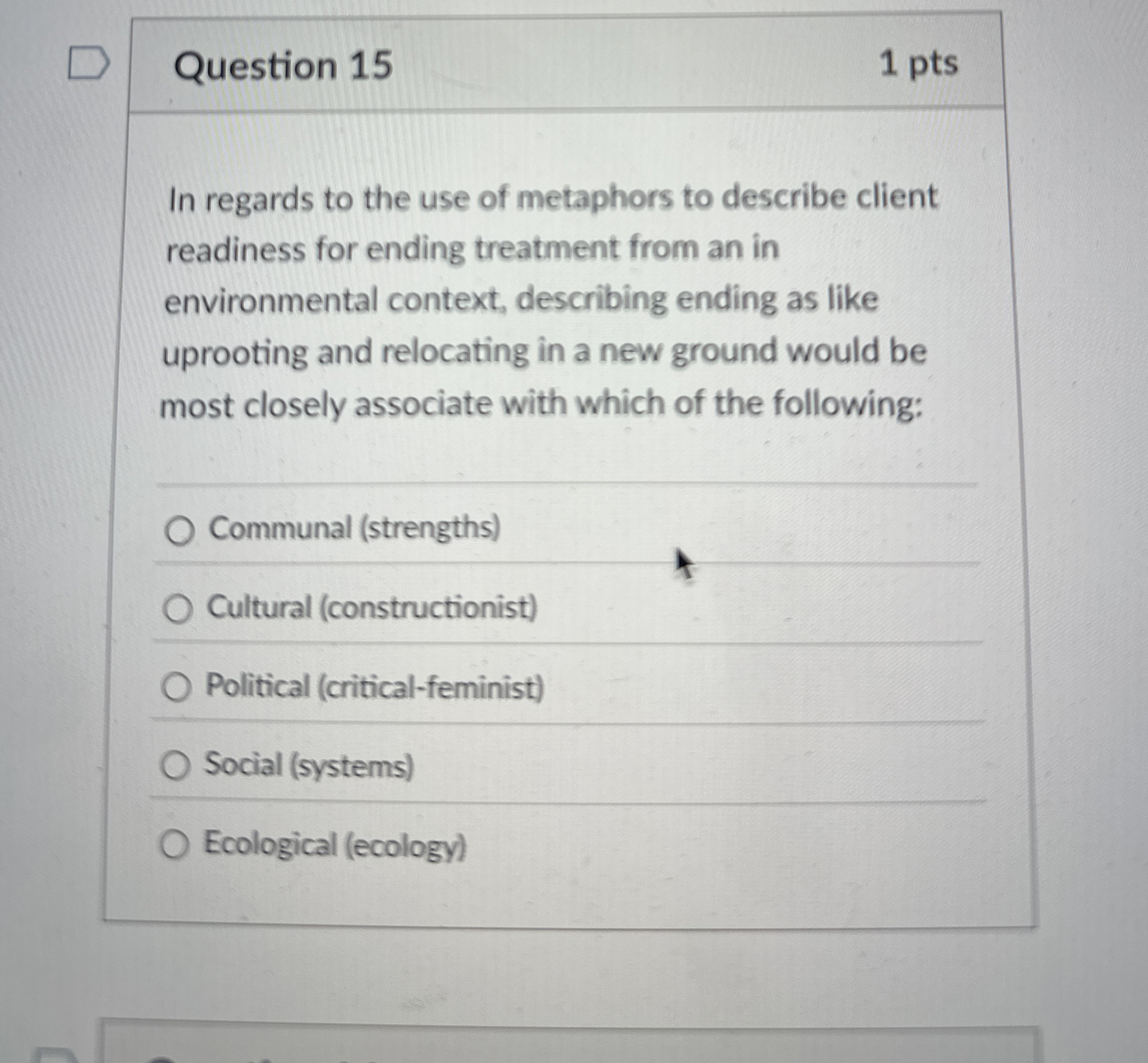 High Quality SOLUTION Question 151 ﻿ptsIn regards to the use of metaphors | Chegg.com