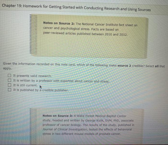 Solved Chapter 19: Homework for Getting Started with | Chegg.com